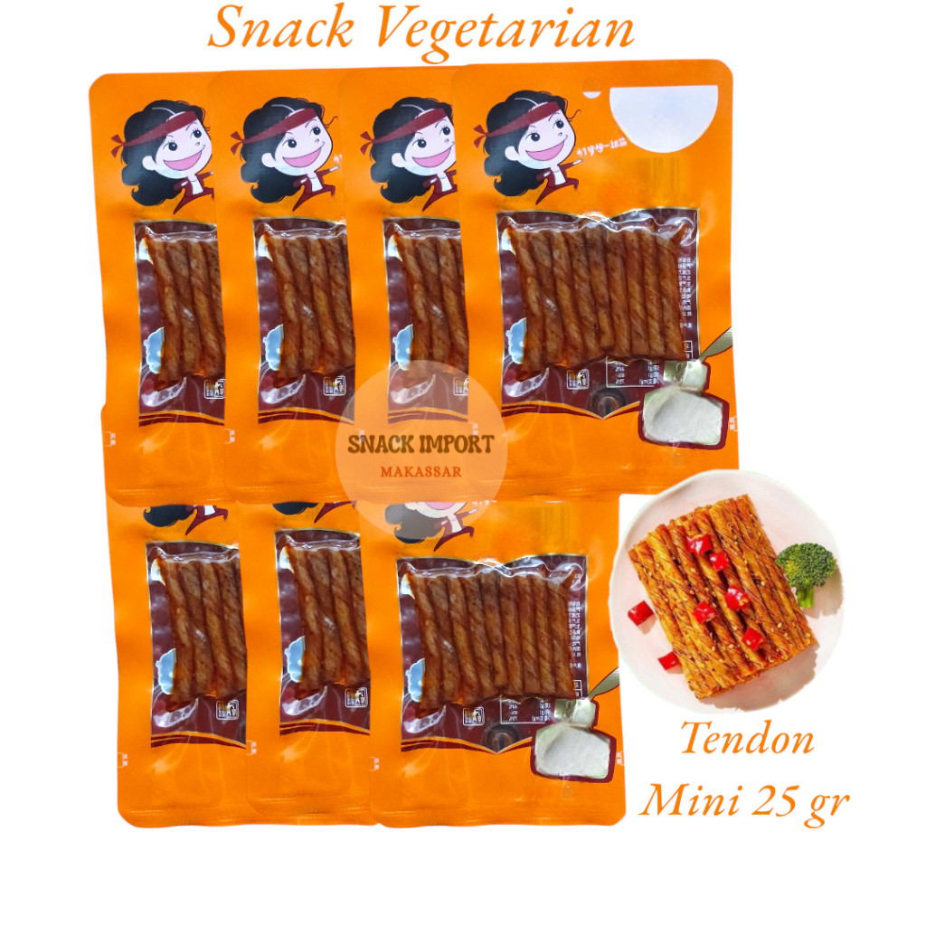 Jual nack Gluten - Cemilan Vegetarian High Protein Viral - Tendon Spicy ...