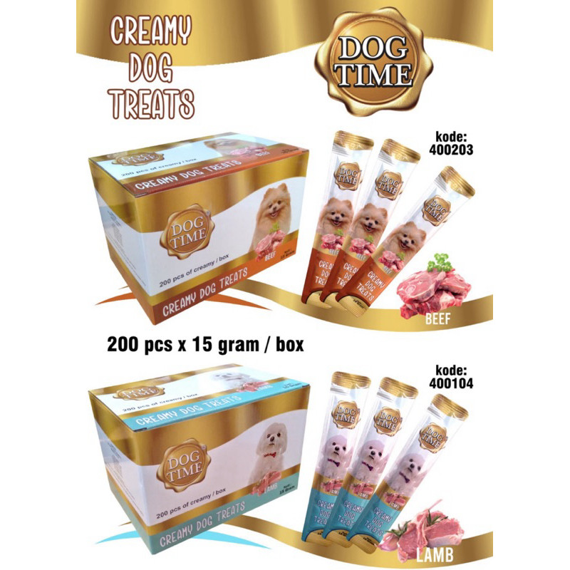 Jual Dog Time Creamy Beef Snack for Dog / Jajanan Anjing Creamy Satuan ...