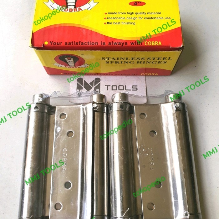 Jual Engsel Koboi Stainless 4" COBRA- Engsel Per Stainless - Spring ...