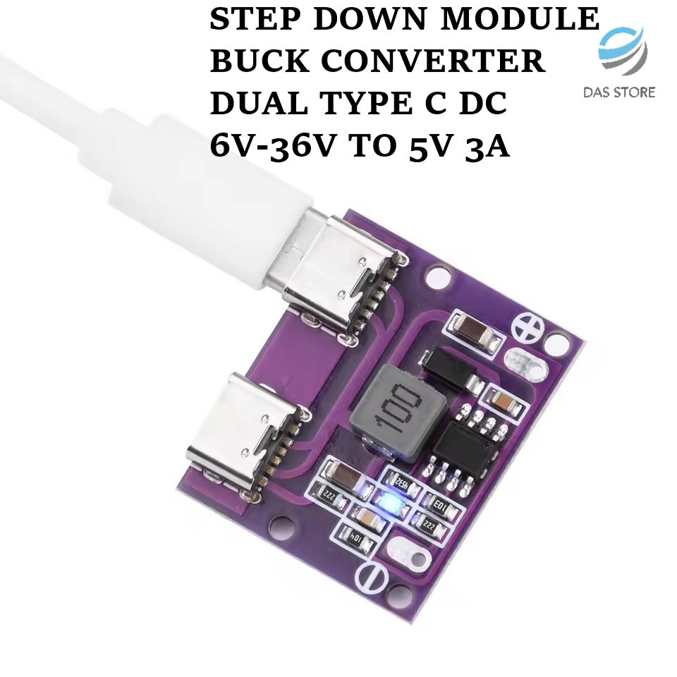 Jual DC-DC 6V-36V to 5V 3A Step Down Module Buck Converter Dual Type-C ...
