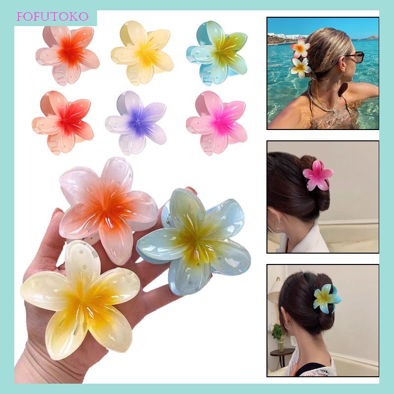 Jual Flor Summer Hair Claw / Flower Gradient Hair Claw / Jepit Rambut ...