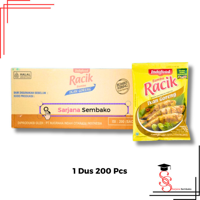 Jual Indofood Bumbu Racik Ikan Goreng - 1 Dus 200 Pcs | Shopee Indonesia