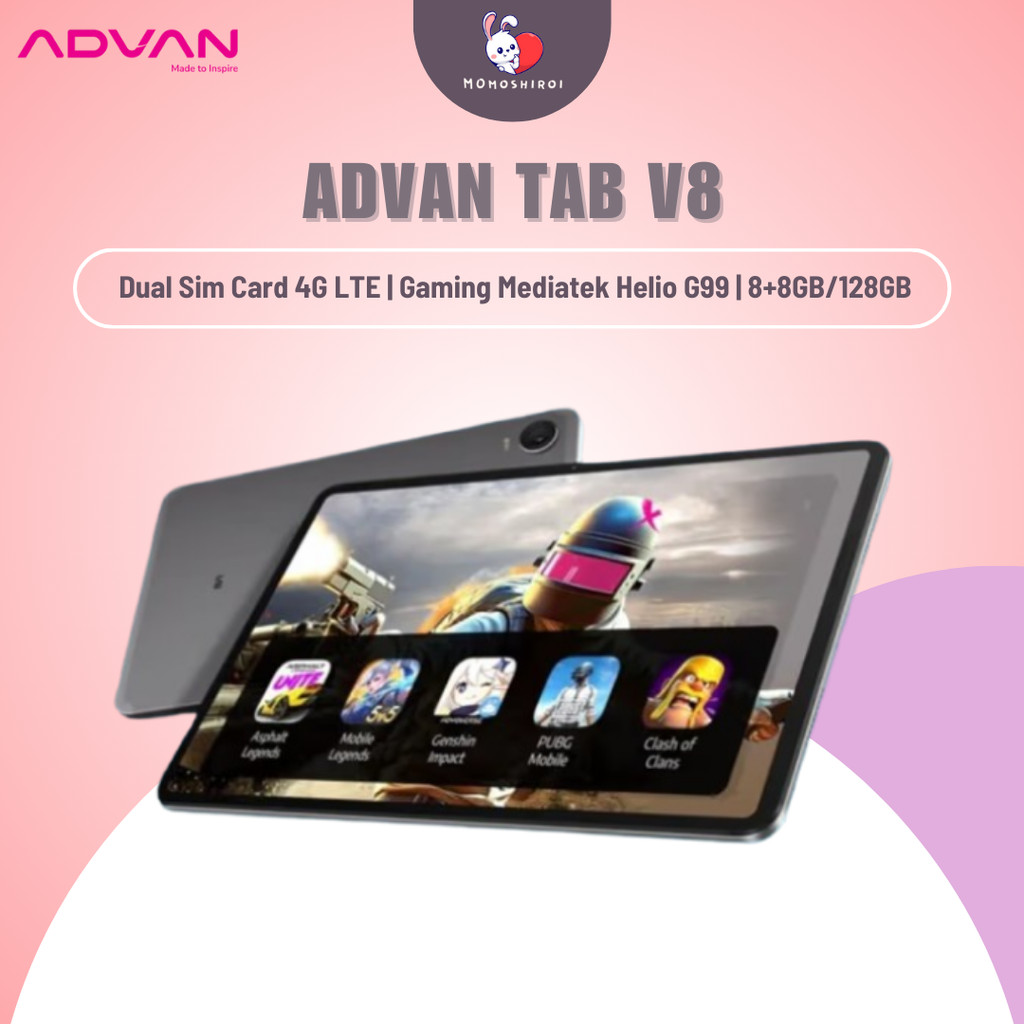 Jual ADVAN Tab V8 | Dual Sim Card 4G LTE | Gaming Mediatek Helio G99 ...