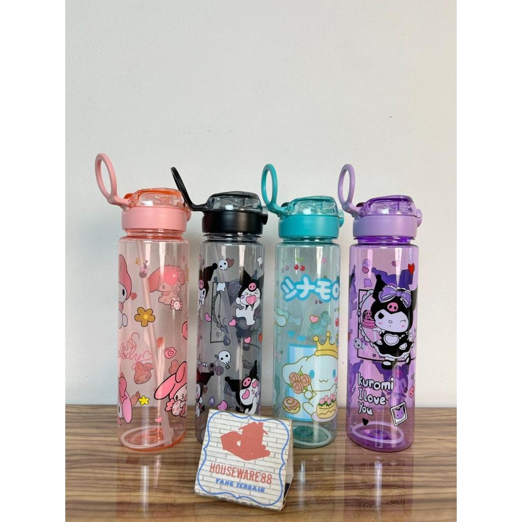 Jual Botol Viral Bening Botol Transparan Kapasitas 900ml Tali Pendek / Botol Anak Kapasitas ...