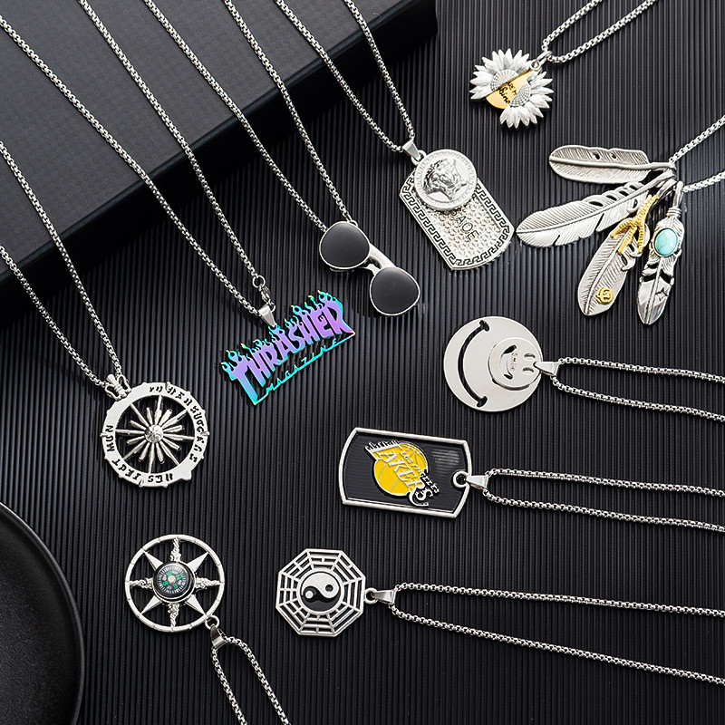 Jual Kalung Hip Hop Liontin Pria Wanita / Kalung Fashion Necklace ...