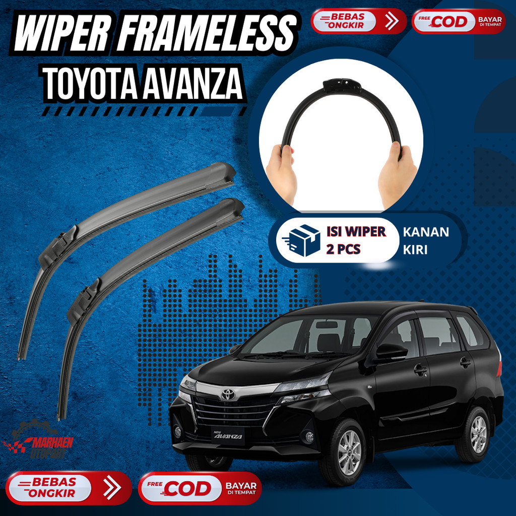 Jual Wiper Mobil Framless Toyota Avanza Lama / All New Avanza / Grand New Avanza / Wiper 2 Lapis ...