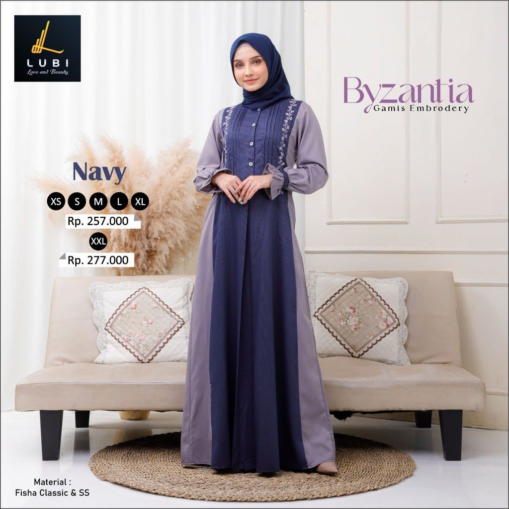 Jual Byzantia Dress by Lubi (Gamis Katun Premium) | Shopee Indonesia