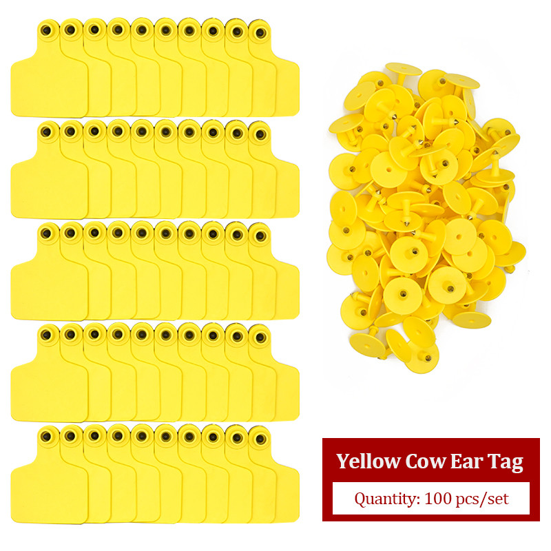 Jual 100Pcs Cow Cattle Ear Tag Signs Without Words Ear Tags Typing ...