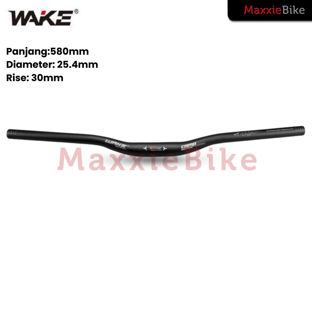 Jual WAKE HB011 Handlebar Rise 30mm Stang Sepeda 25.4x580mm Aluminum Alloy Bike Handlebar ...