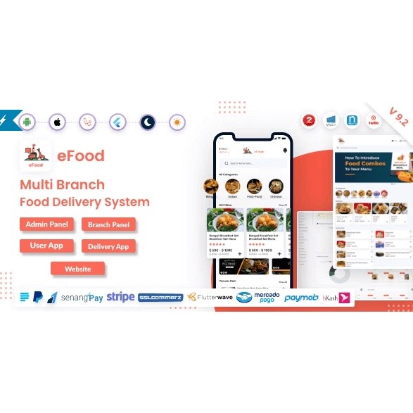 Jual eFood – Food Delivery App with Laravel Admin Panel + Delivery Man App (Bundle Addons ...