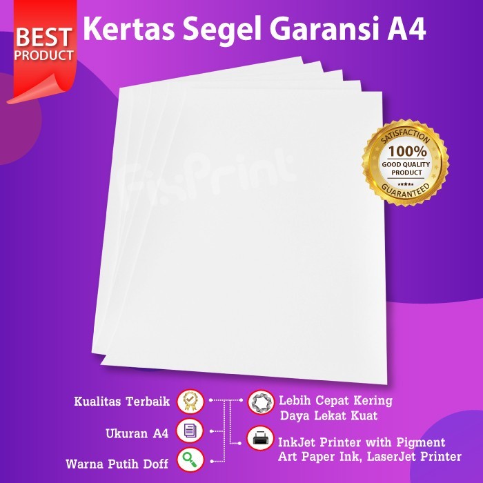 Jual FixPrint Segel Pecah Telur Sticker A4 Lembaran Ukuran A4 Kertas ...