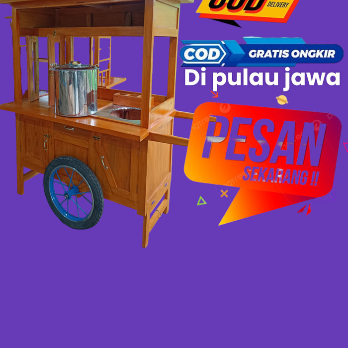 Jual gerobak bakso joglo satu dandnag dan roda | Shopee Indonesia