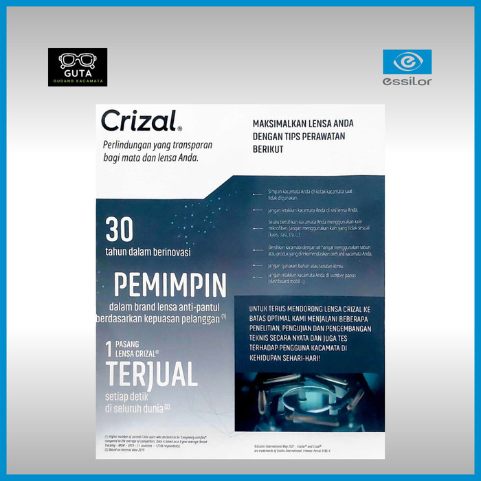 Jual Lensa Kacamata Bifokal / Flattop Essilor Original | Shopee Indonesia
