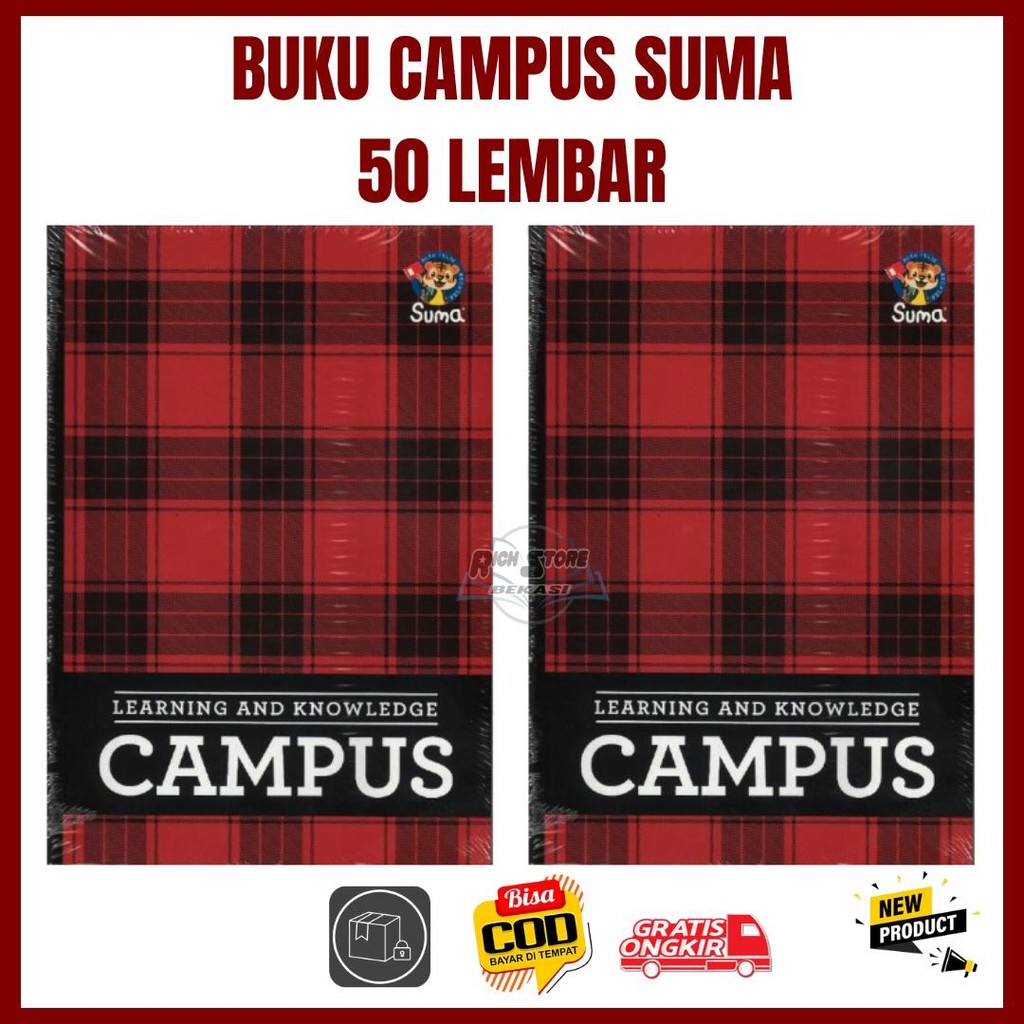 Jual BUKU TULIS CAMPUS MERK SUMA ISI 1 PACK 10 BUKU ISI 50 LEMBAR BUKU ...