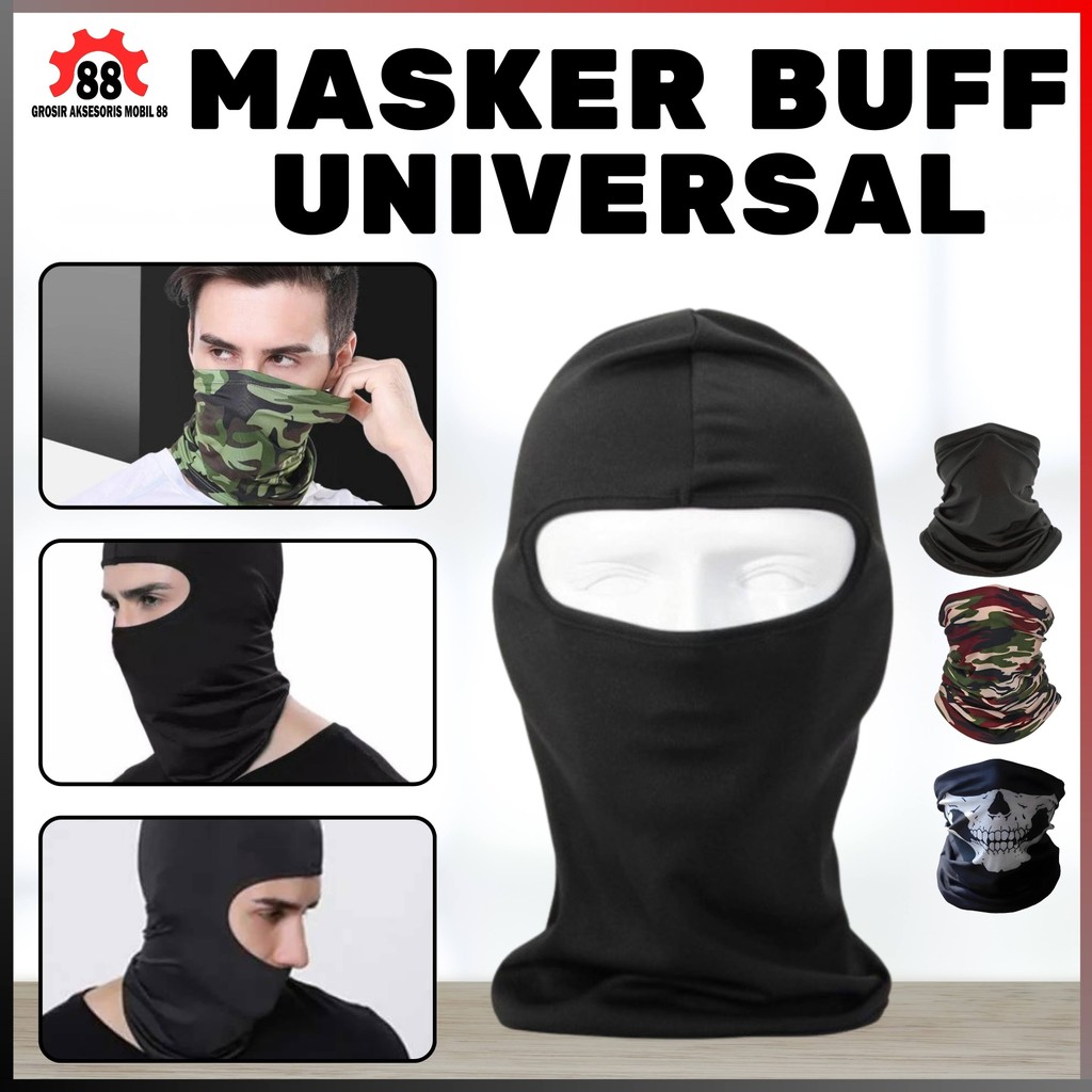 Jual Masker Buf Baf Motor Bandana Slayer Scraf Balaclava Hitam Ninja ...
