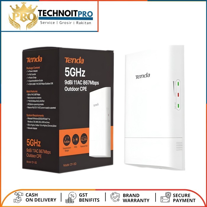Jual Tenda 01-5G Outdoor 5GHz CPE WiFi Range Mount Extender Access ...