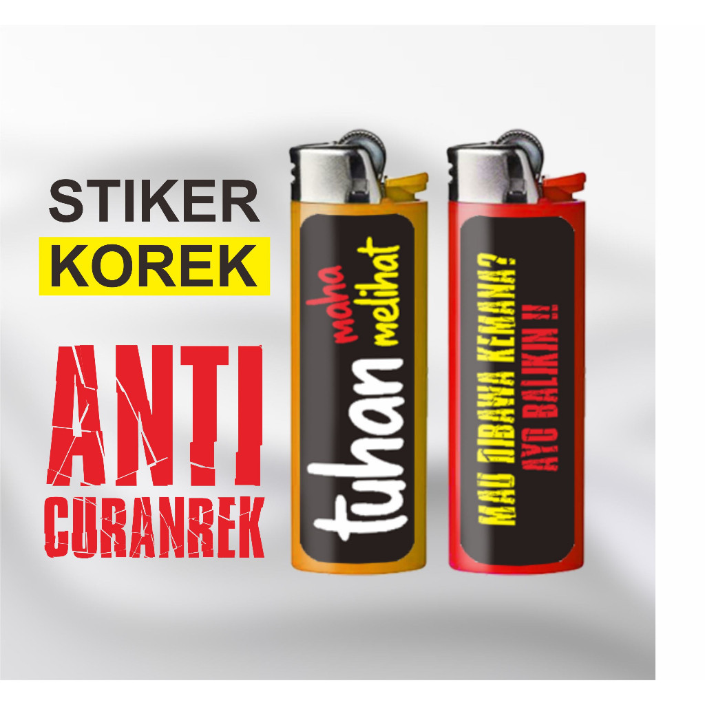 Jual Stiker untuk korek (custom nama) edisi 1 | Shopee Indonesia