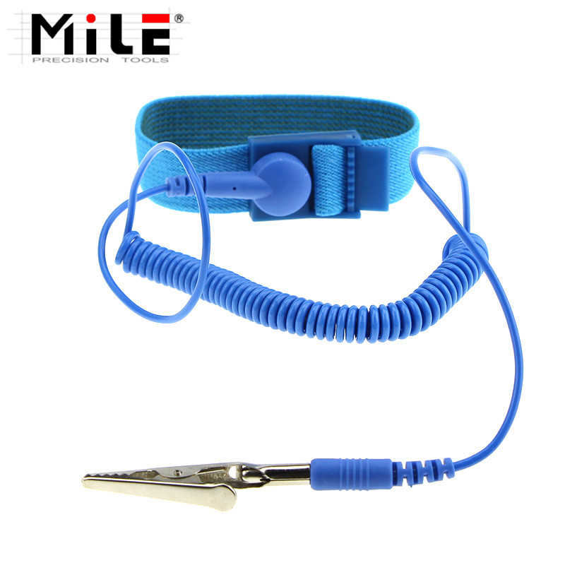 Jual MILE Anti Static ESD Wrist Strap Elastic Band with Clip for ...