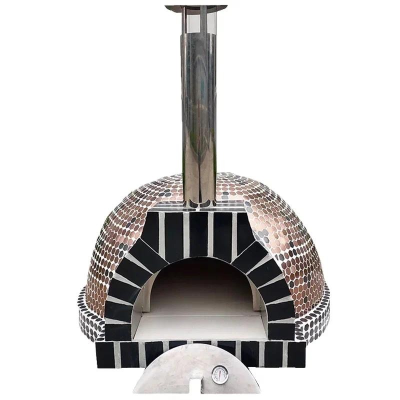 Jual Outdoor Brick Woodfire Pizza Oven 500 Degree Round Ceramic Burn ...