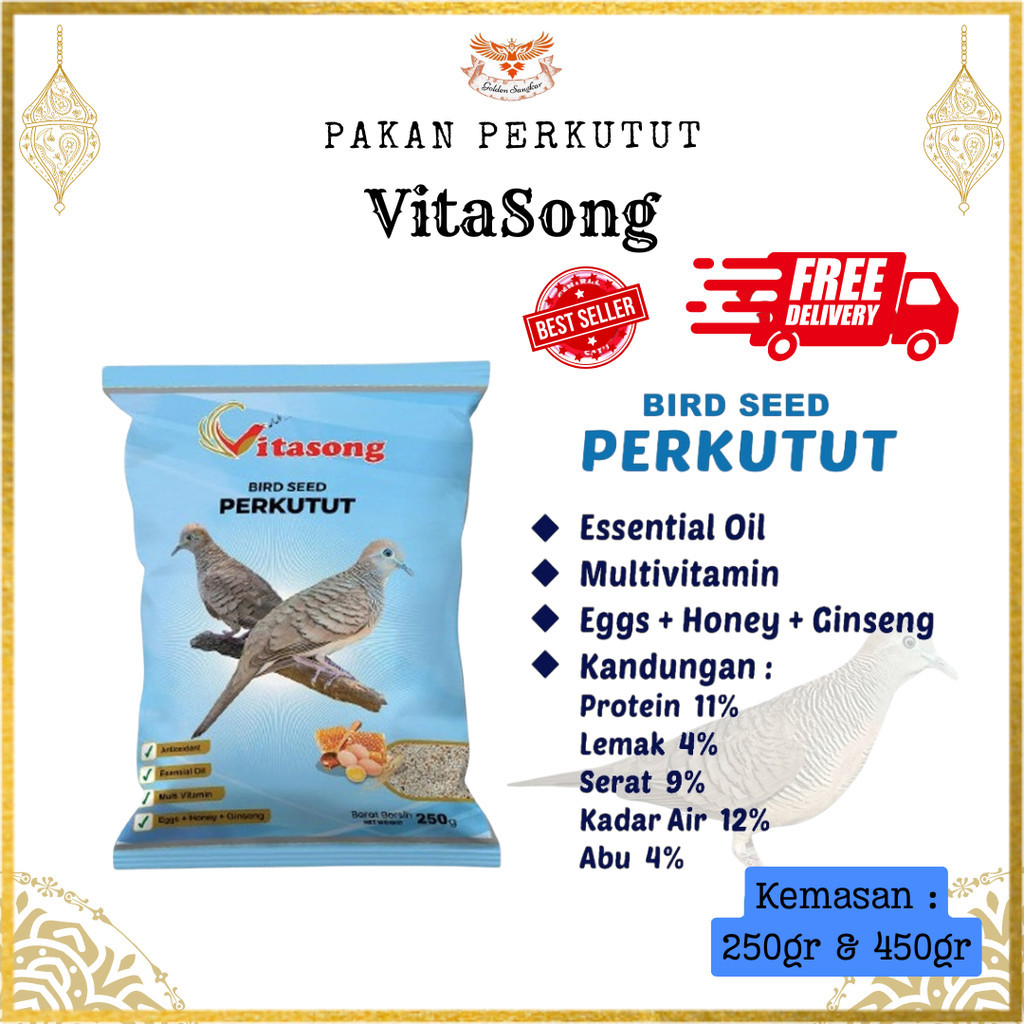 Jual Vitasong Pakan Perkutut Makanan Lovebird & Parkit | Shopee Indonesia