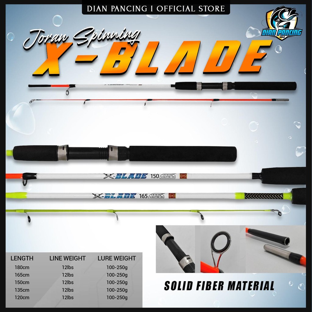 Jual JORAN X-BLADE FIBER SOLID SAMBUNG 2 SPEK MEDIUM ACTION | Shopee ...