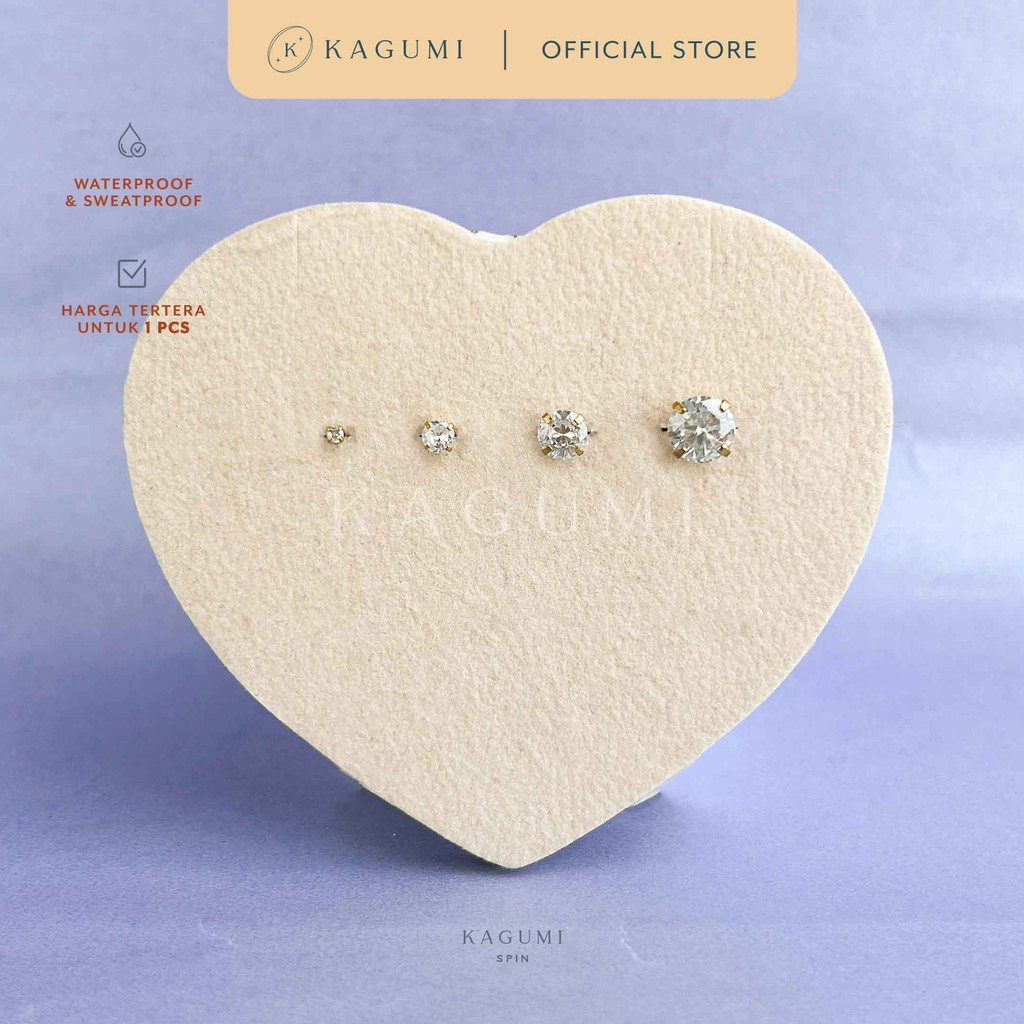 Jual [Harga 1 Pcs] KAGUMI Spin - Basic Crystal Gold | Piercing Tindik ...