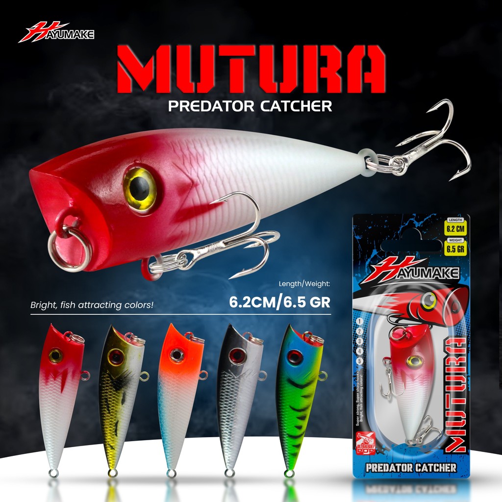 Jual Umpan Pancing Casting Mini Popper | Hayumake MUTURA UL Popping Lure | Shopee Indonesia
