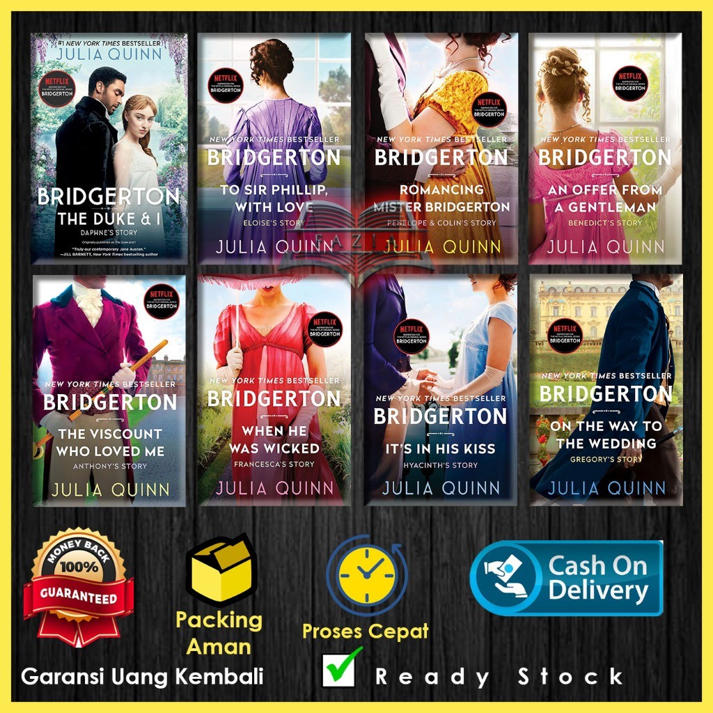 Jual Bridgertons (8 book series) by Julia Quinn (English/Indonesia ...