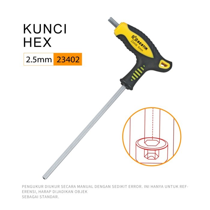 Jual Kunci L Set Model T Handle Ballpoint Allen Hex Key 2/3/4/5/6/8 ...