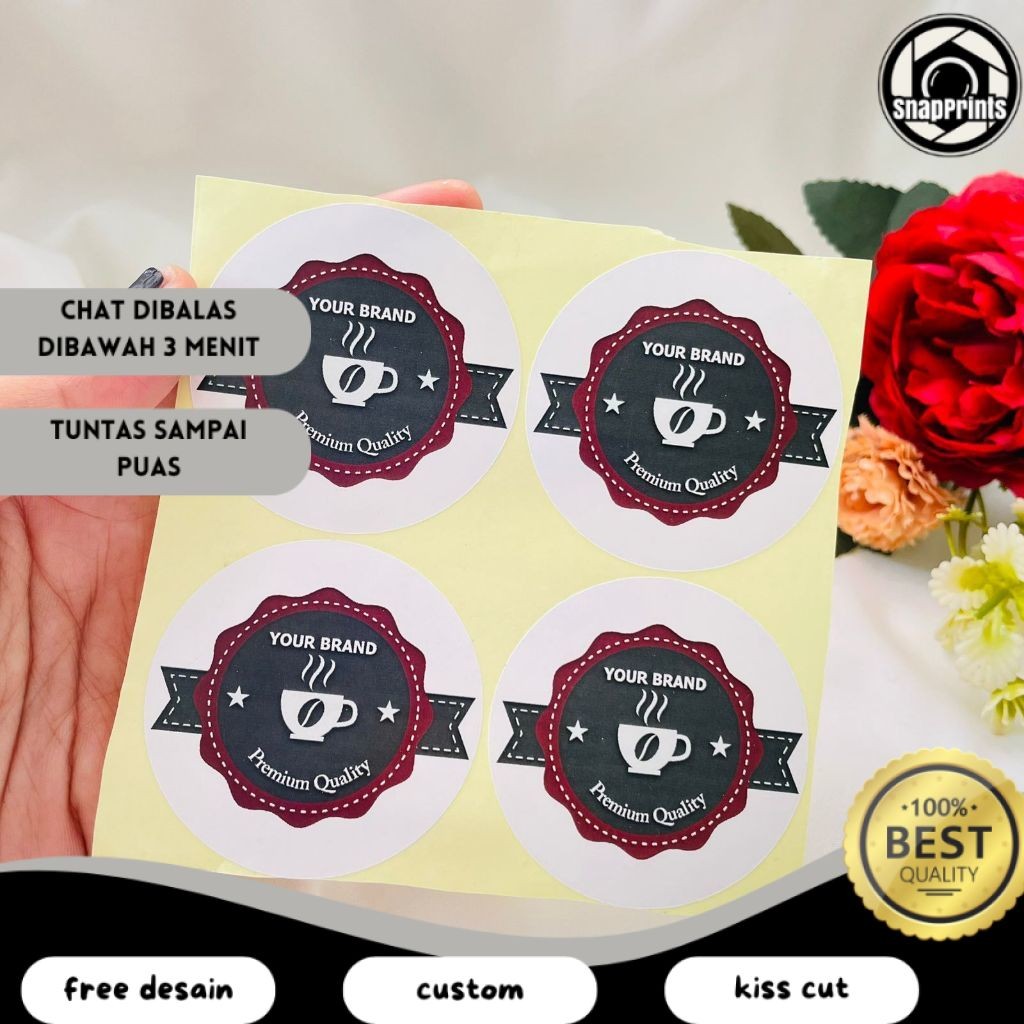 Jual SP 2-4 Cetak Sticker Label Minuman Murah Tema Kopi Stiker Kemasan ...