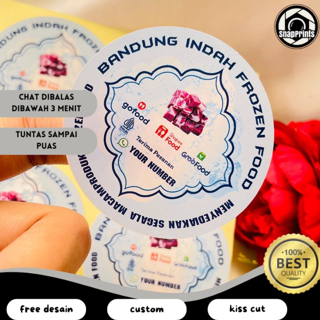 Jual SP Sticker Print Cetak Stiker Frozen Food Label Makanan Beku ...