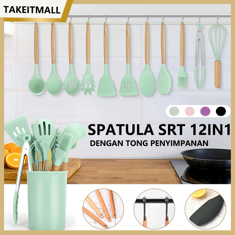 Jual Silicone Utensil Set / Sutil Silikon Spatula Silicone Sodet Alat ...