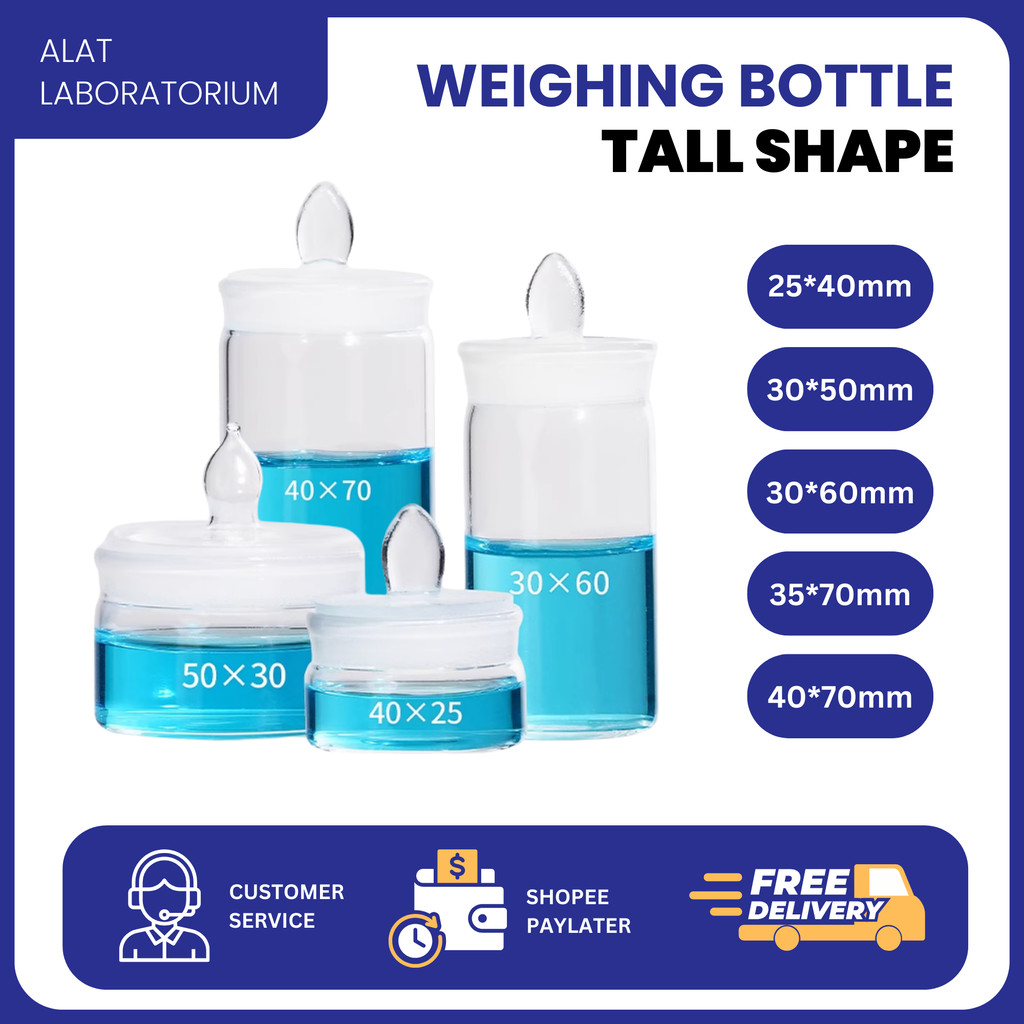 Jual Weighing Bottle Tall Shape/ Botol Timbang / Weighting Bottle 35*70 ...