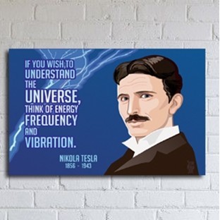 Jual DLS25 Poster Nikola Tesla Art | Shopee Indonesia