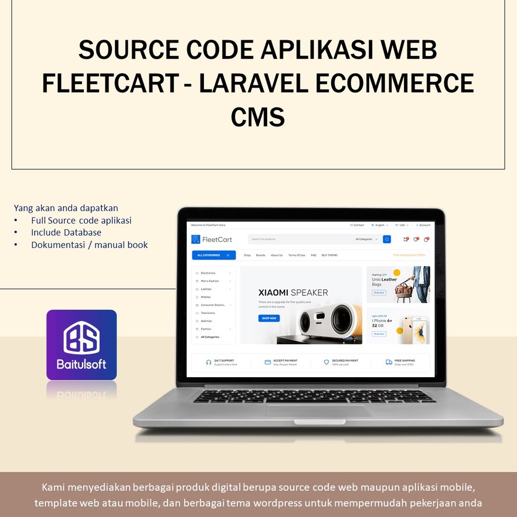 Jual SOURCE CODE APLIKASI WEB FLEETCART - LARAVEL ECOMMERCE CMS ...