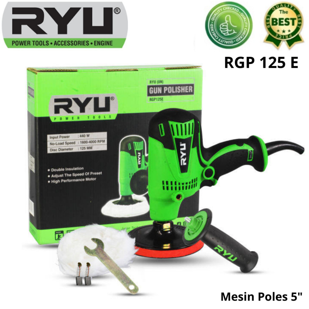 Jual Tekiro Ryu Polisher Mesin Poles Body Mobil Motor 5 Inch With Control Speed RGP 125 Ryu ...