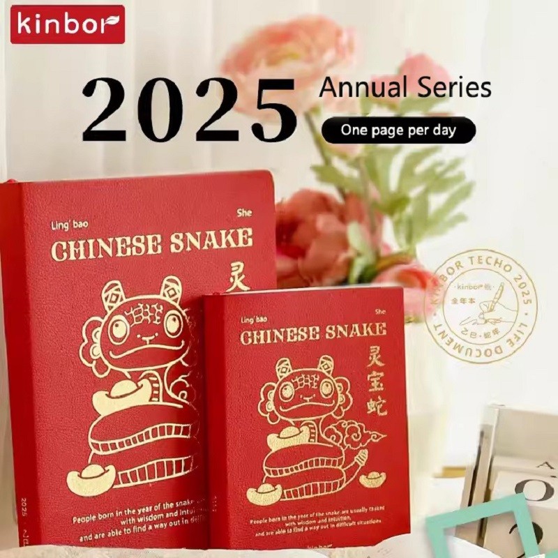 Jual Kinbor Notebook 2025 Planner A5/A6 Full Year Agenda Schedule Daily ...