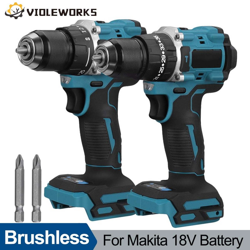 Jual 10mm 2 Speed Brushless Electric Drill Hammer Cordless Screwdriver ...