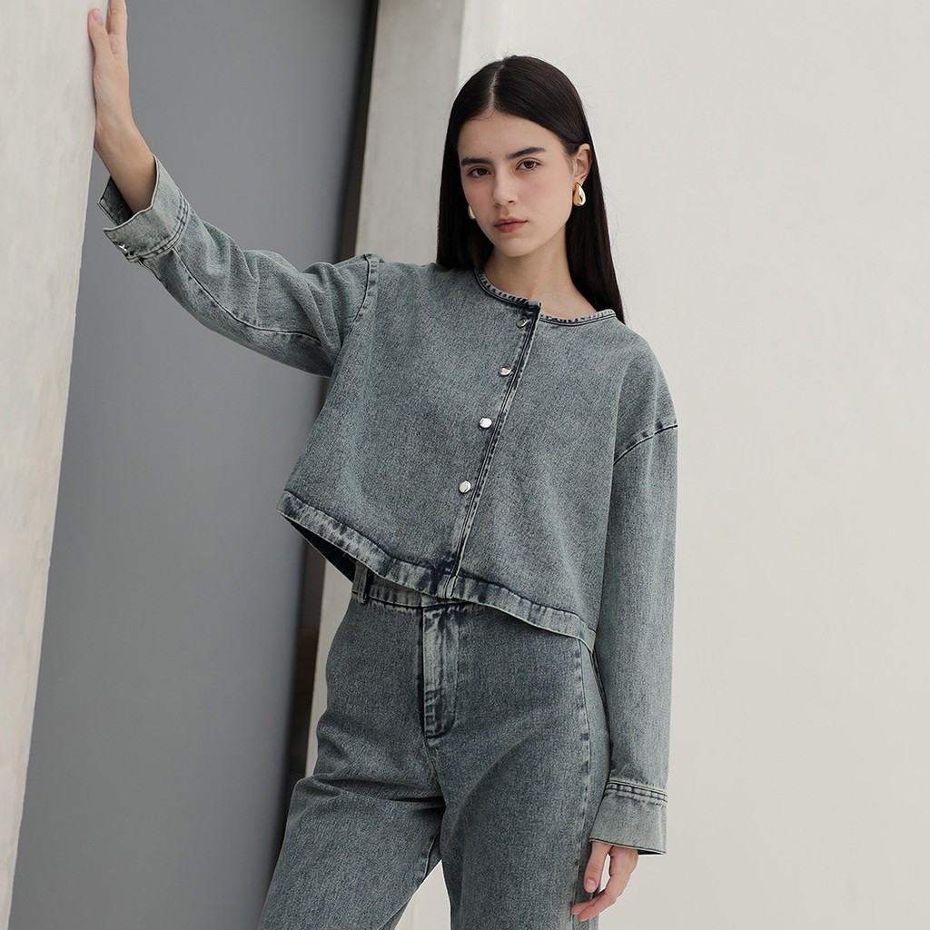 Jual [Tutuloph] Pyper Outer Top | Denim Top Jeans - Denim Collection ...