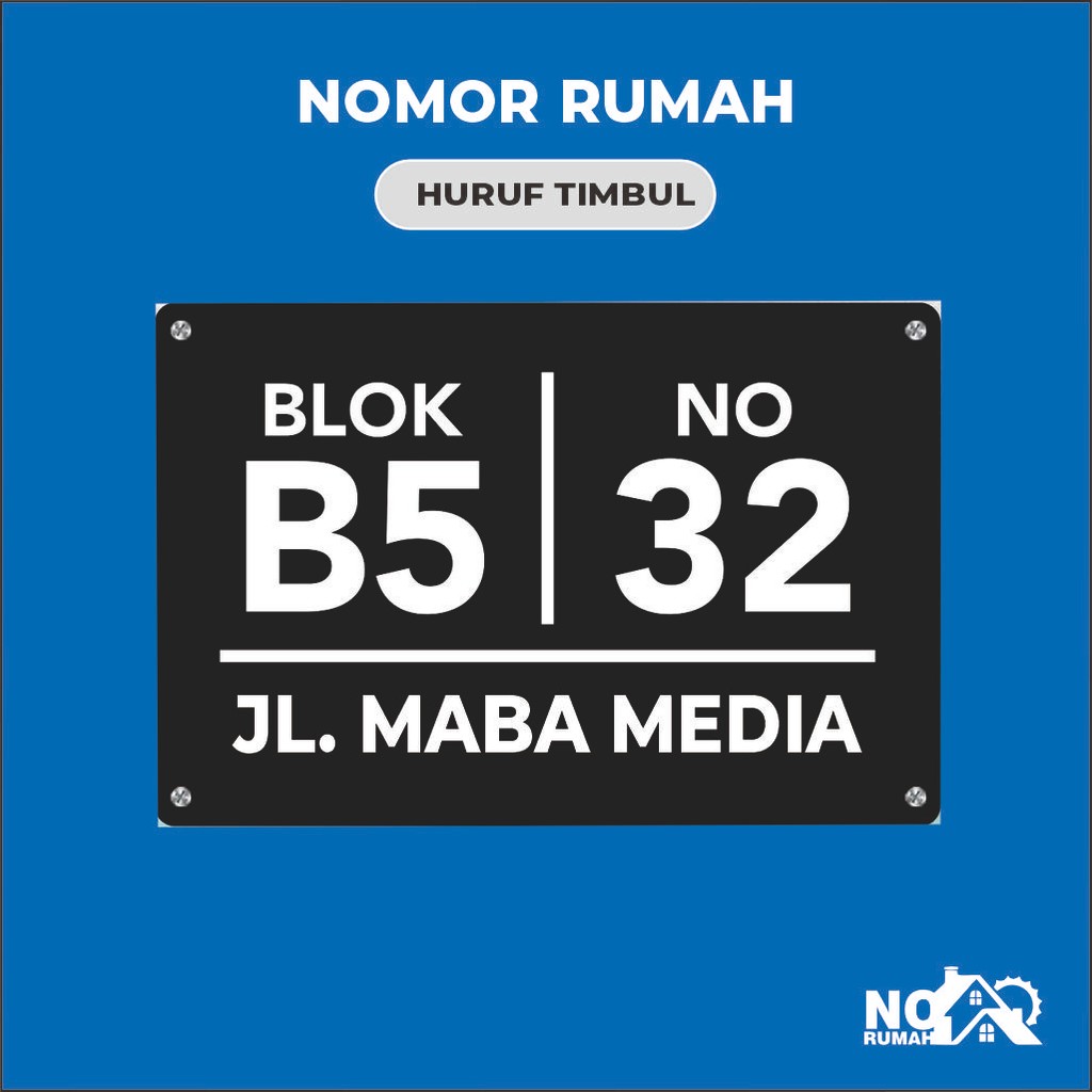 Jual Custom Nomor Rumah Akrilik No Papan Alamat Nomer Acrylic ...