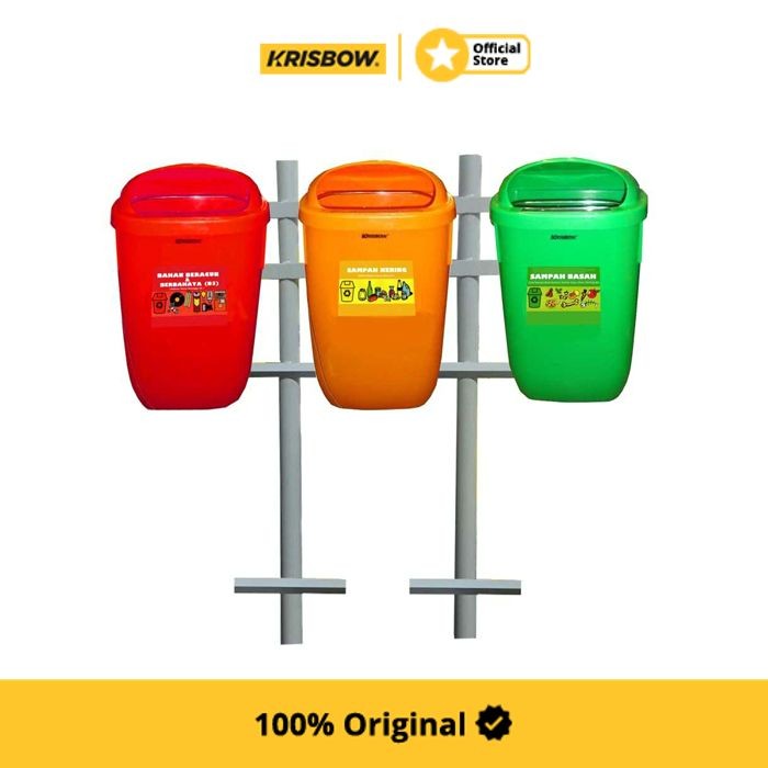Jual Krisbow Dust Bin Tempat Sampah Outdoor 50 ltr | Shopee Indonesia