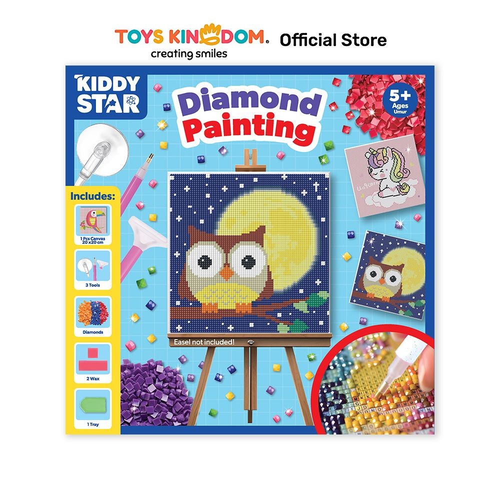 Jual Toys Kingdom Kiddy Star 20X20 cm Set Diamond Painting Owl Toys ...
