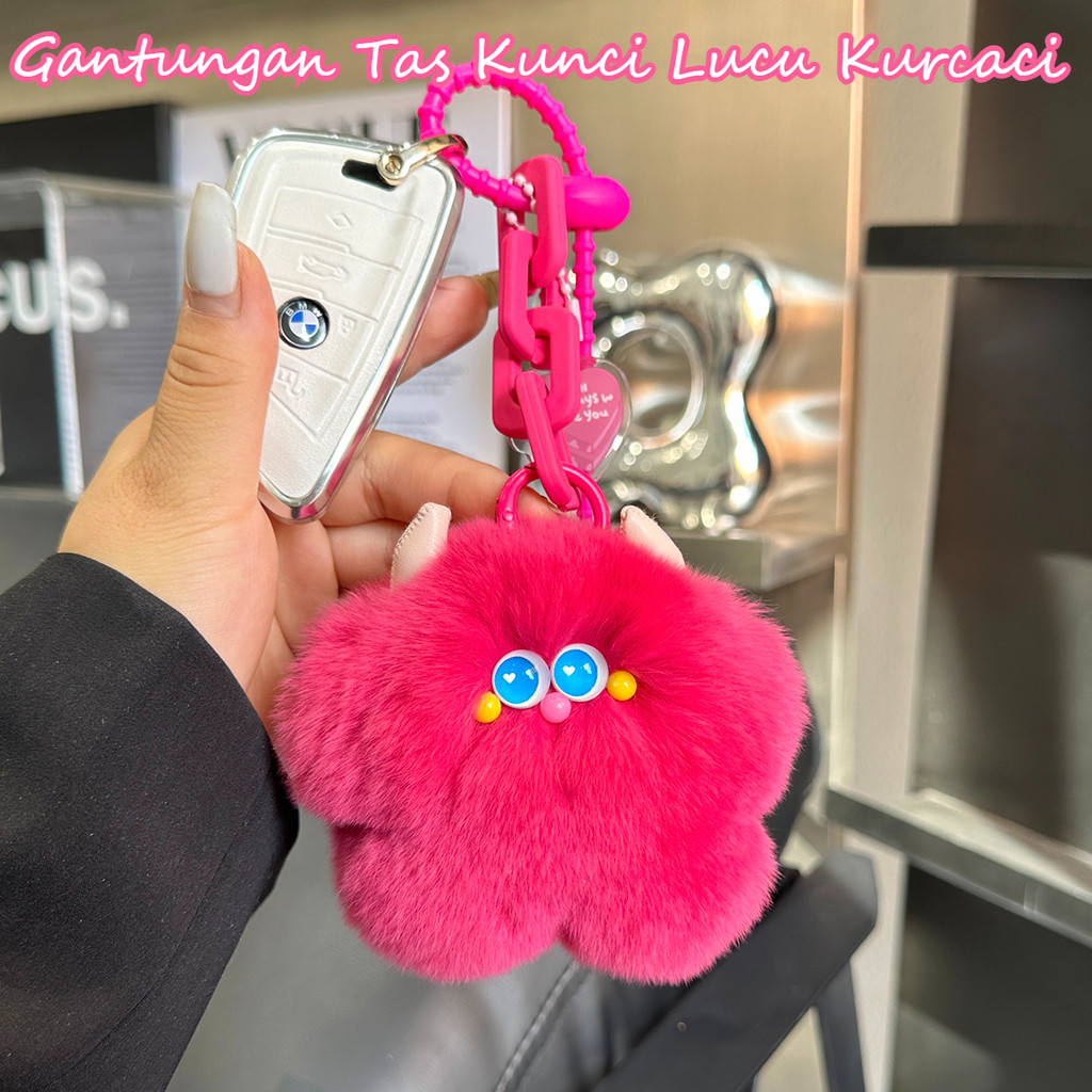 Jual Gantungan Kunci Gantungan Tas Boneka Kelinci Bulu Panjang Bagcharm ...