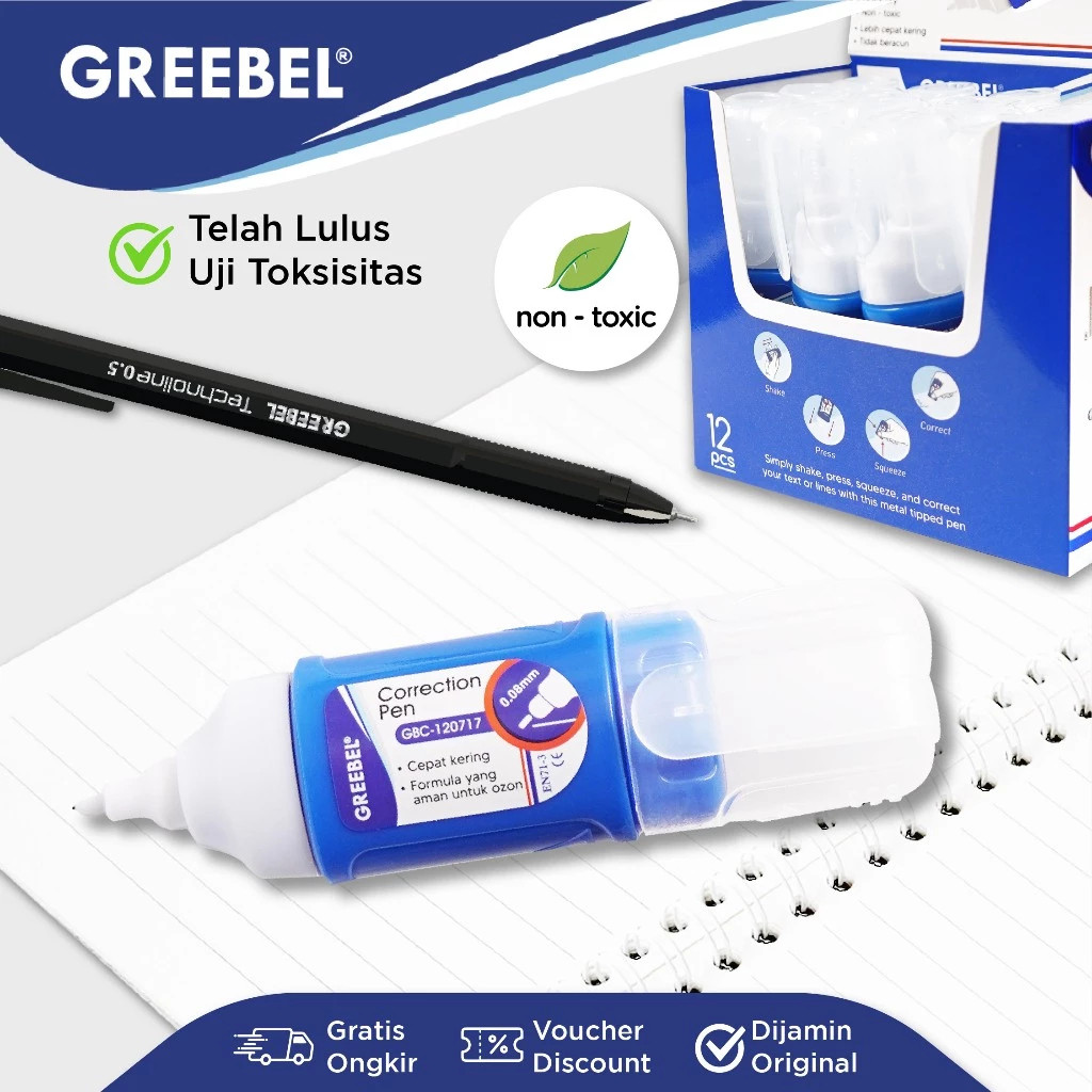Jual GREEBEL Correction Pen GBC 120717 (1pc) | Shopee Indonesia