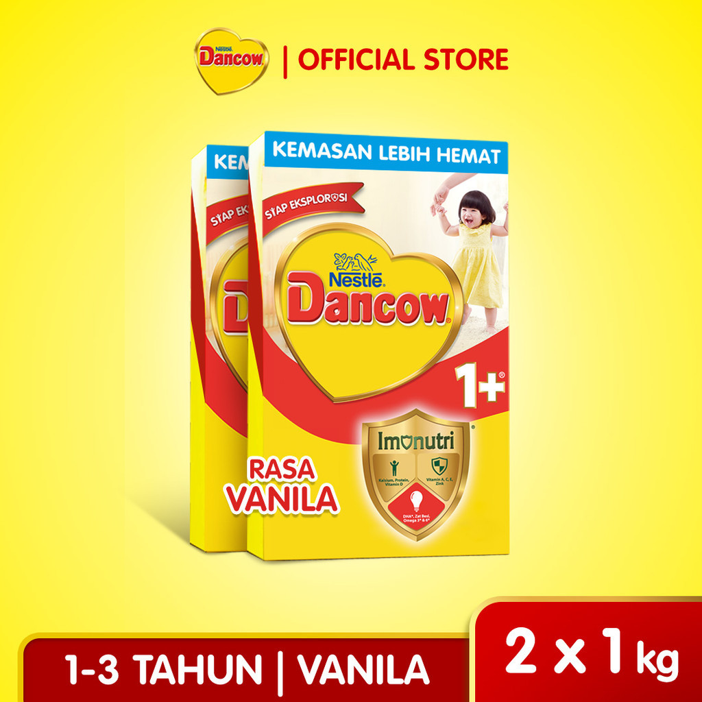 Jual Nestle Dancow 1+ Susu Pertumbuhan Rasa Vanila 1-3 Tahun Box 1 kg x2 ISTANA DIAPERS BABYRAY ...