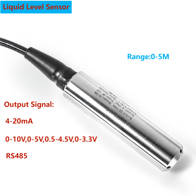 Jual 4-20mA Liquid Level Transmitter 0-5M Probe Water Level Transmitter ...
