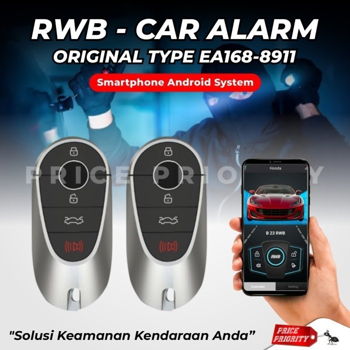 Jual [COD] Alarm Mobil RWB Remote Premium Android RBT8911 Anti Maling ...
