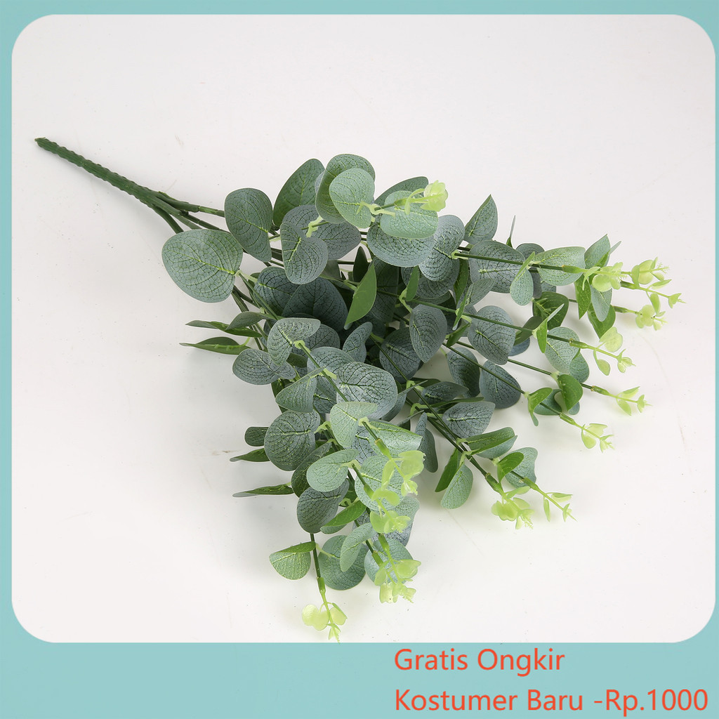 Jual Tanaman Hias Daun Eucalyptus Buatan Dekorasi Daun Koin Daun Dolar ...