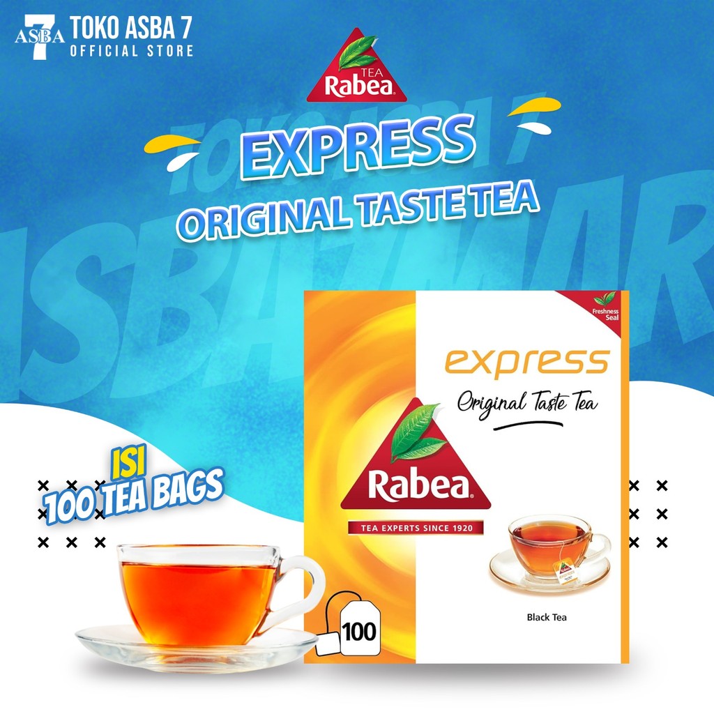 Jual RABEA EXPRESS BLACK TEA ISI 100 BAGS | Shopee Indonesia