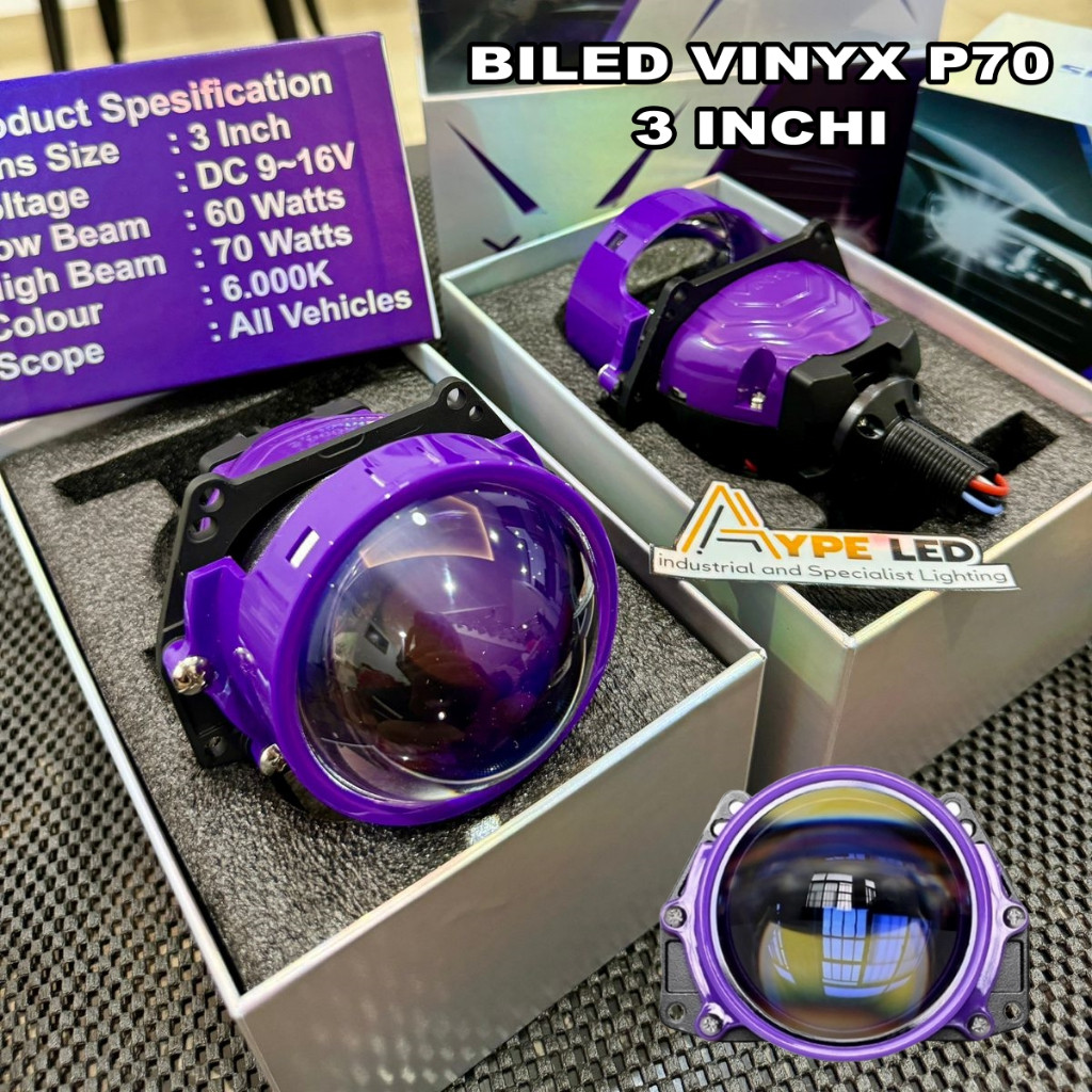 Jual PAKET HEMAT ORIGINAL BILED PROJIE PROJECTOR VINYX P70 3 INCHI ...